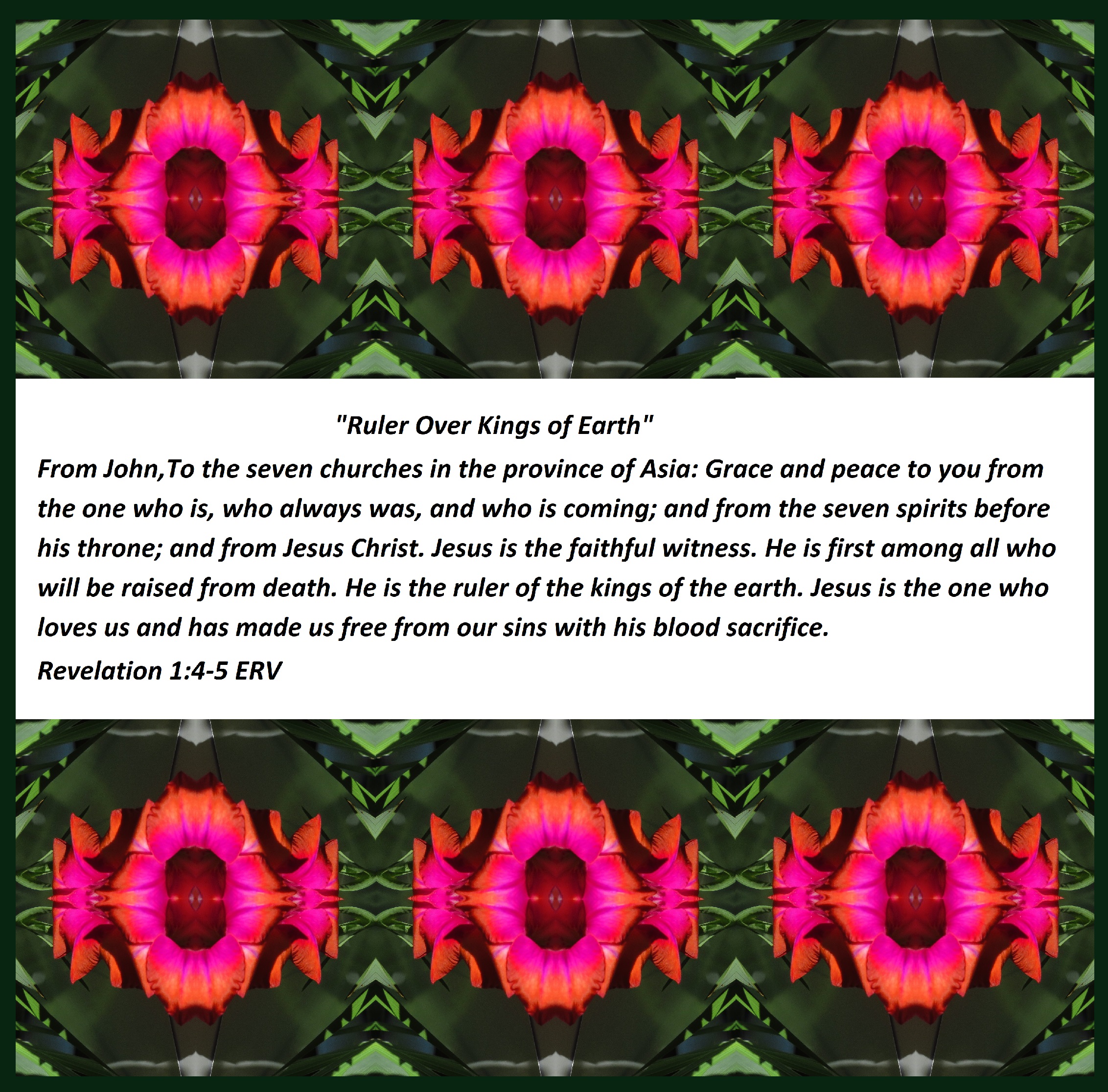 “Ruler Over Kings of Earth” – "Common Sense Of Miracles" "Christian ...